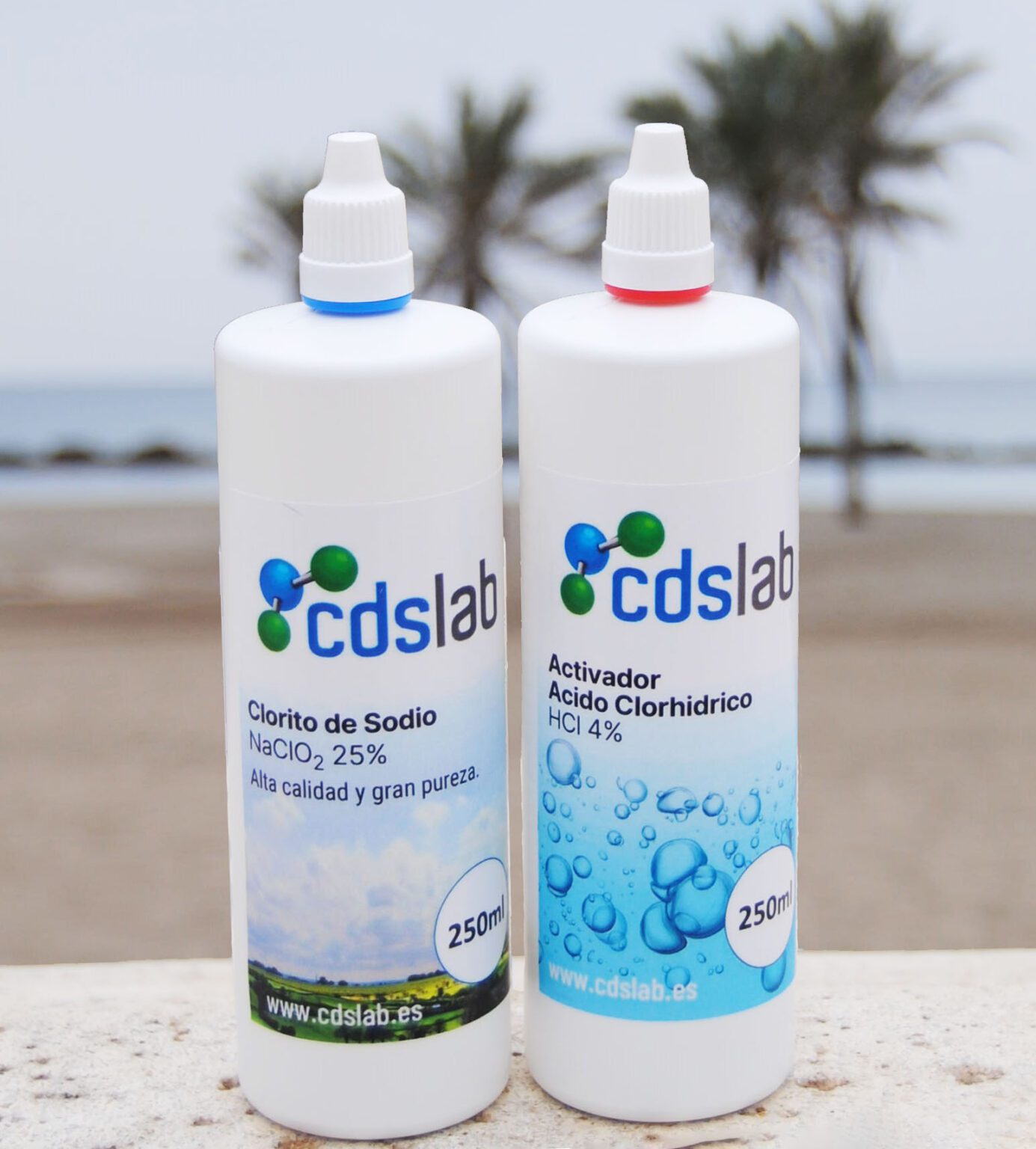 Kit Clorito de sodio 250ml + Activador 250ml (HCl)