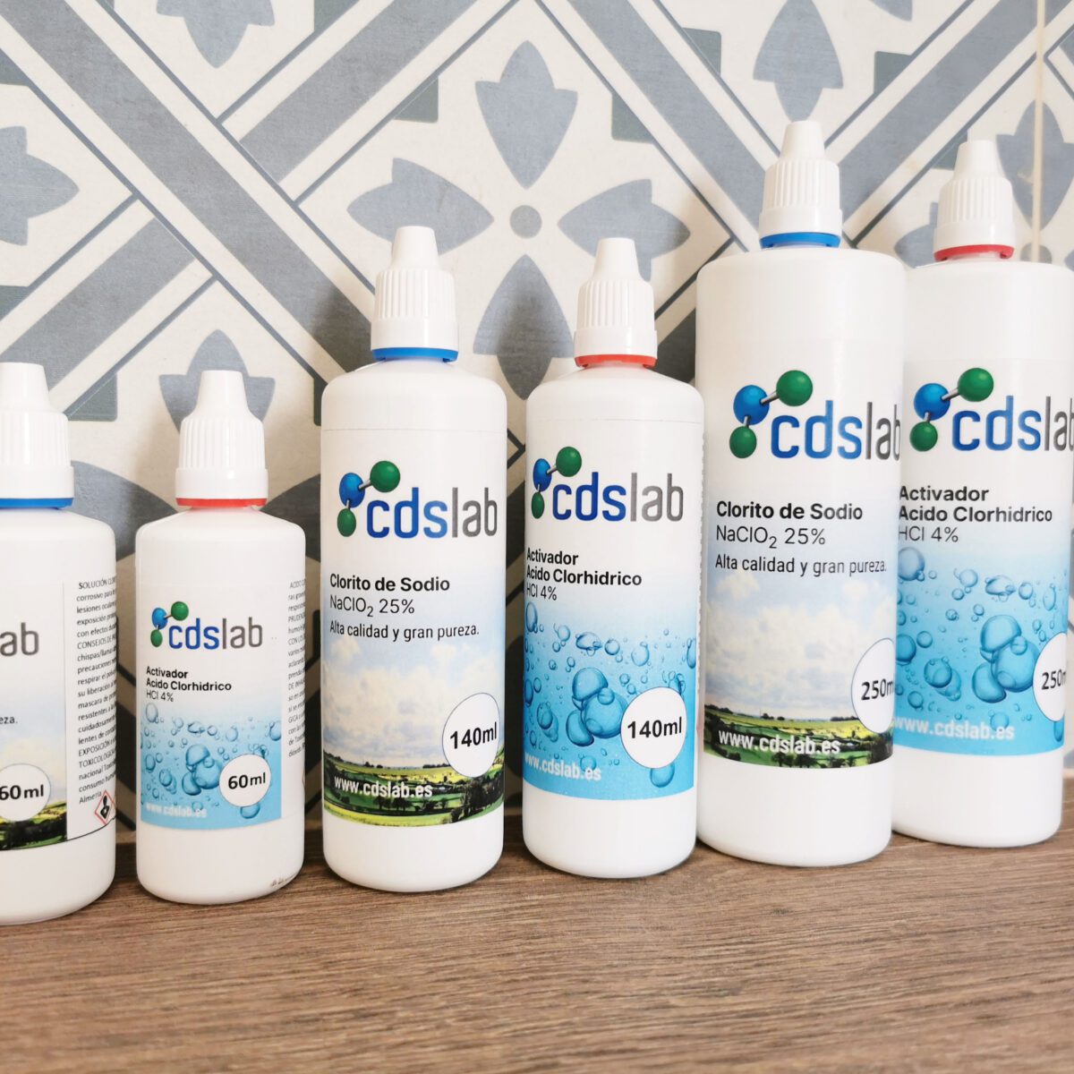 Kit Clorito de sodio 250ml + Activador 250ml (HCl)